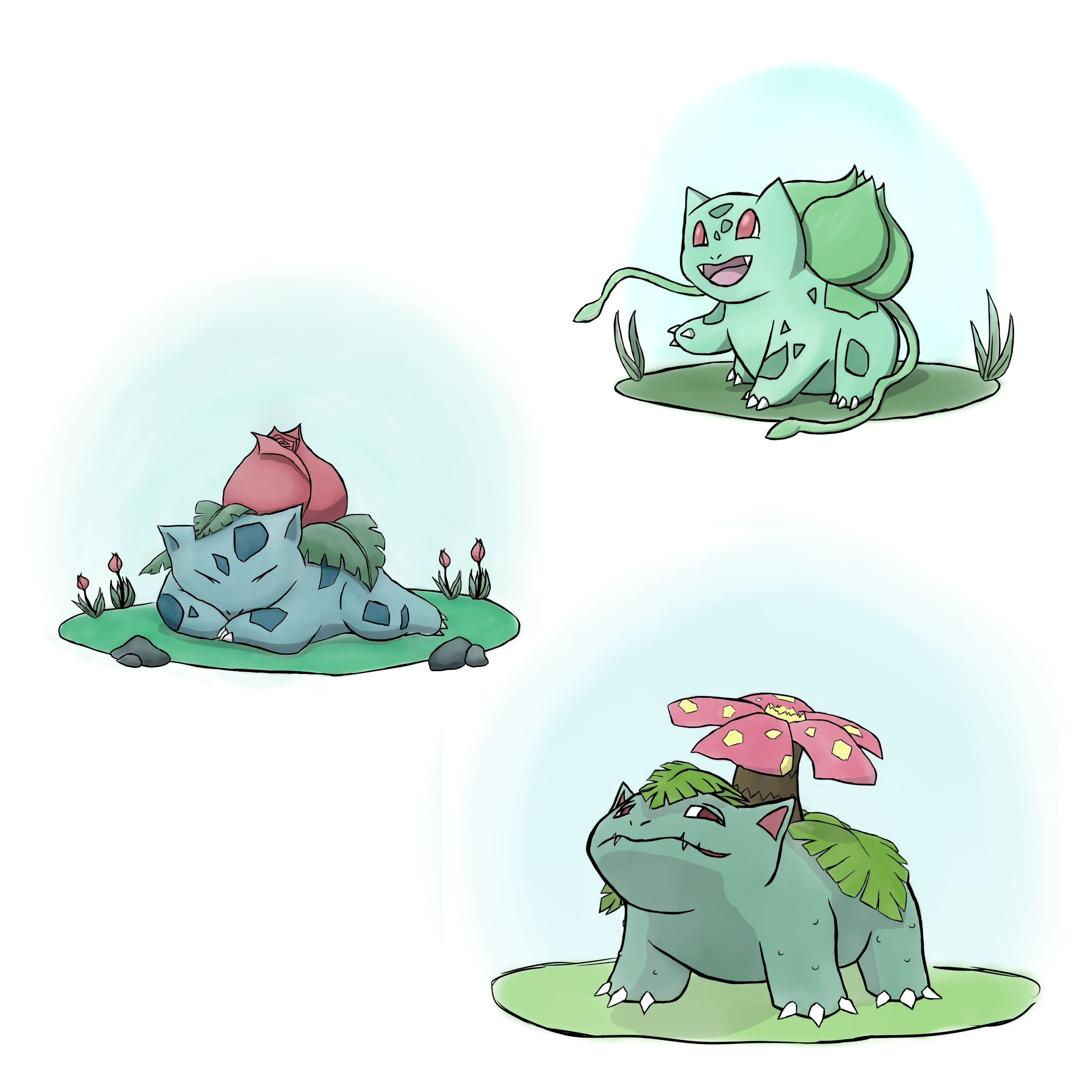 Fanart Friday: 1st Gen Starters – ArtsyRobotz