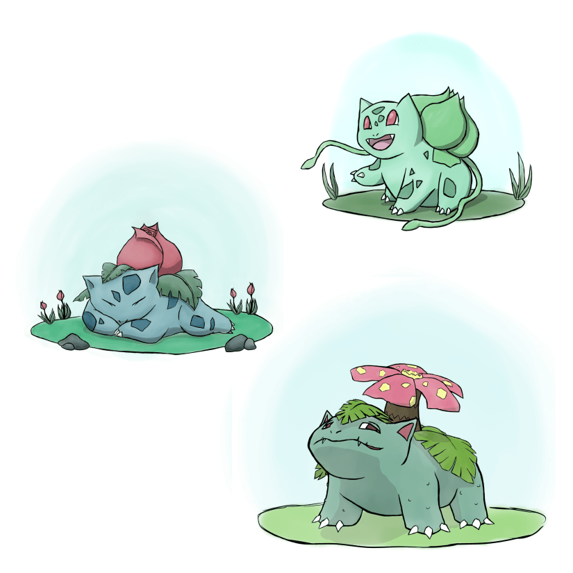 Fanart Friday: 1st Gen Starters – ArtsyRobotz