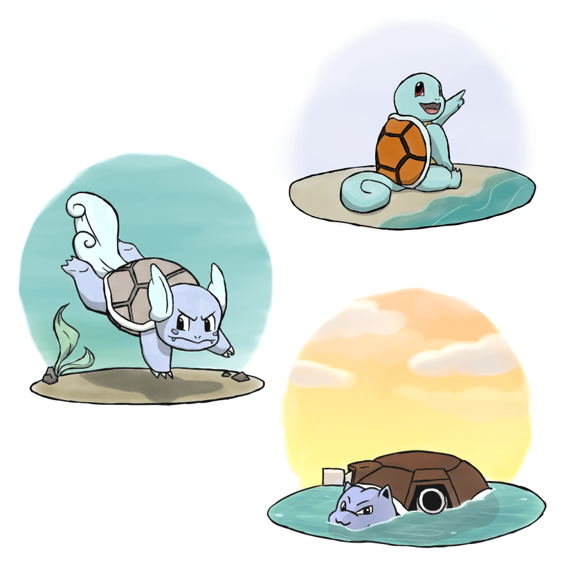 Fanart Friday: 1st Gen Starters – ArtsyRobotz